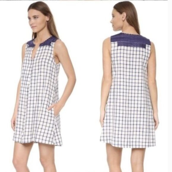 Madewell | Dresses | Madewell Embroidered Sunray Linen Blend Dress ...